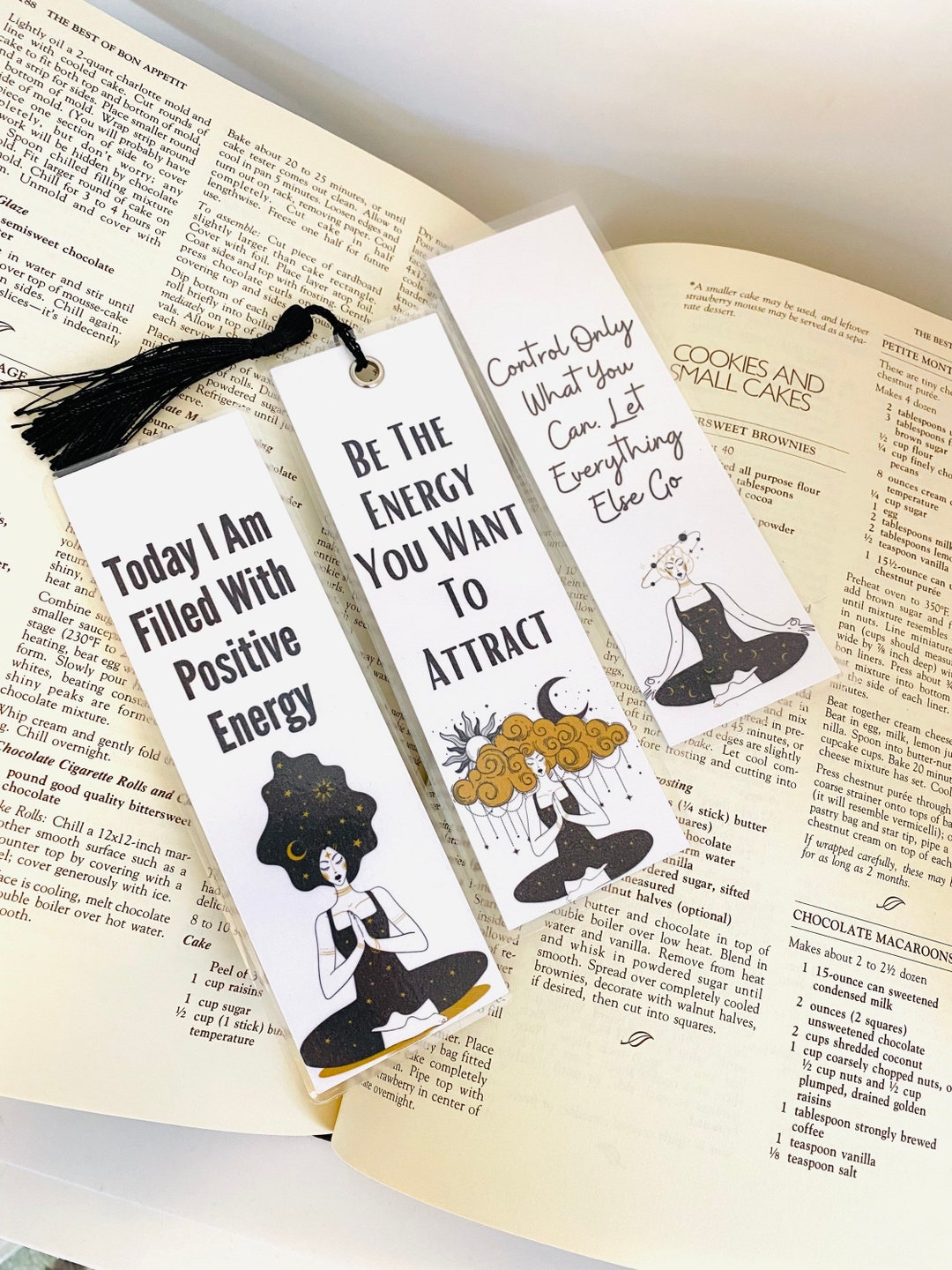 Positive Affirmations Bookmarks for Women, Bookmarks With Tassels ...
