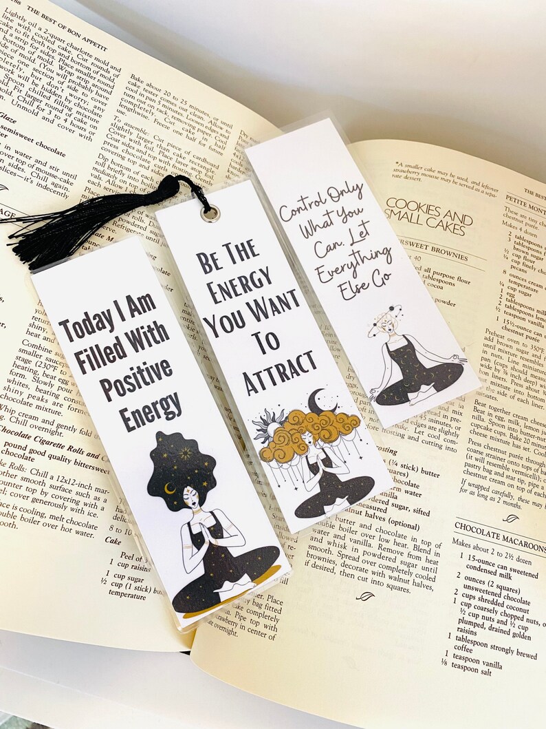 Positive Affirmations Bookmarks for Women, Bookmarks With Tassels ...