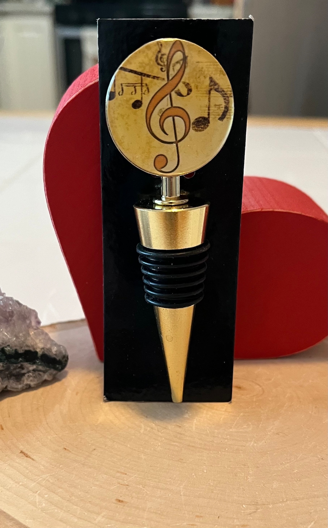 Music Note Wine Stopper Gold Musical Bottle Cork, Gift for Musicians ...