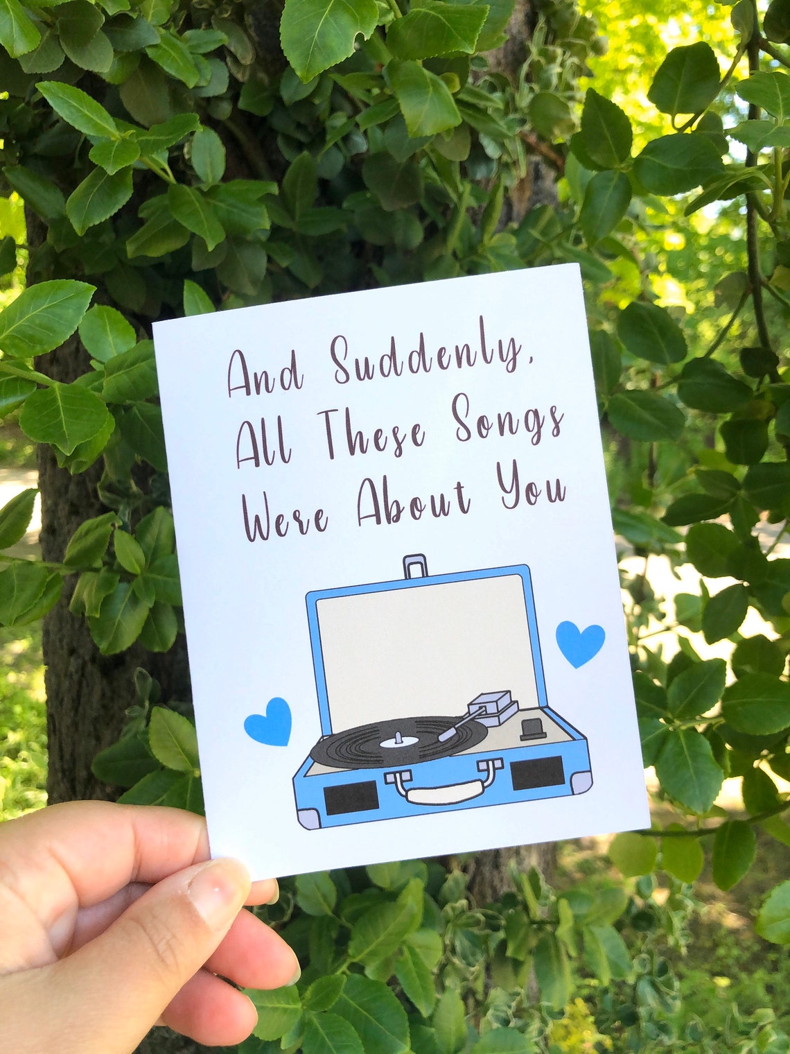 Love Card, Anniversary Card for Women, Record Player, Music Lovers Card ...