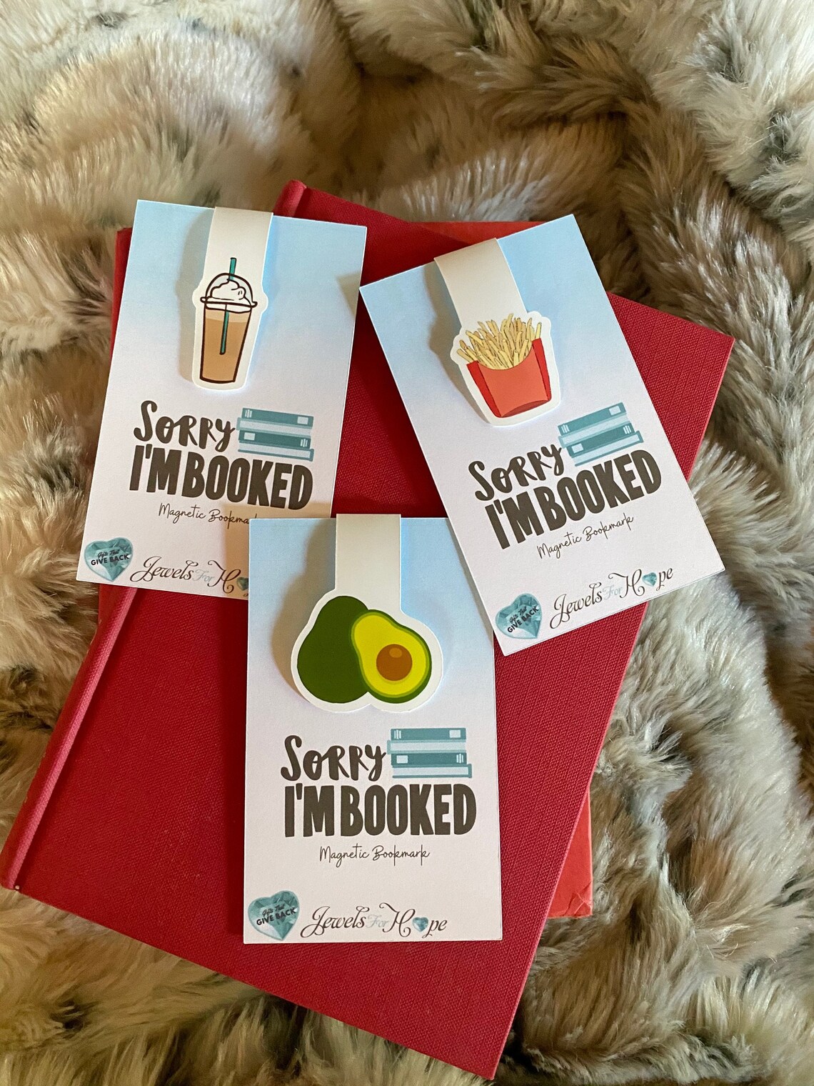 Bookmarks Bookworm Food Themed Magnetic Bookmark for Foodie | Etsy