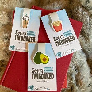Bookmarks Bookworm, Food Themed Magnetic Bookmark, for Foodie Book ...