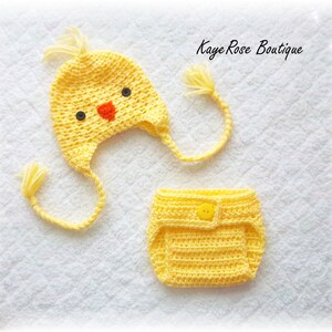 Newborn Baby Yellow Chic Hat and Diaper Cover Set - Etsy