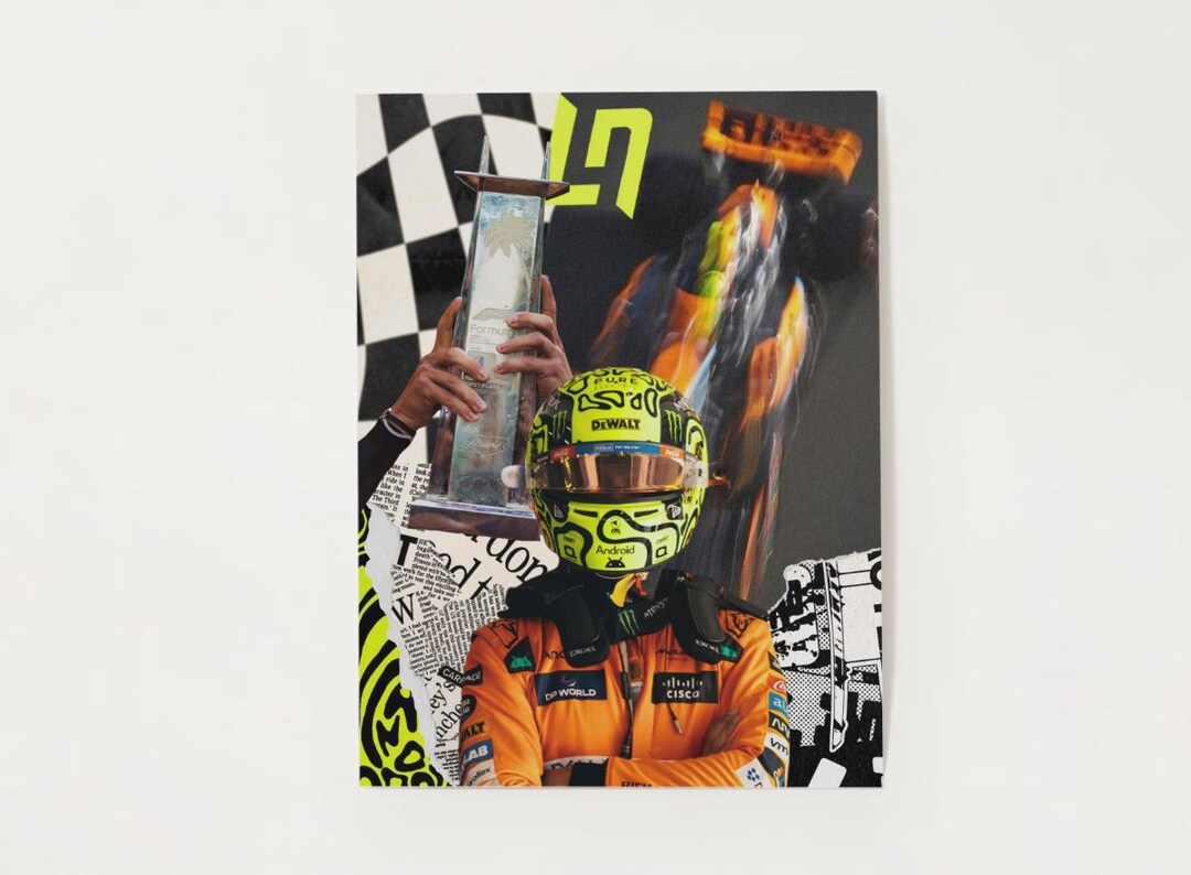 Lando Norris F1 Collage Art - Etsy