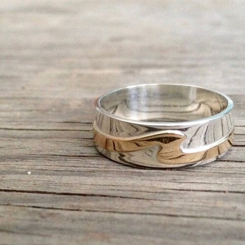 Titanium Wedding Ring Wedding Band Wooden Ring Men's | Etsy