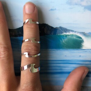 Sterling Silver Wave Ring, Surf Ring, Surfer Ring - Wave Ring ...