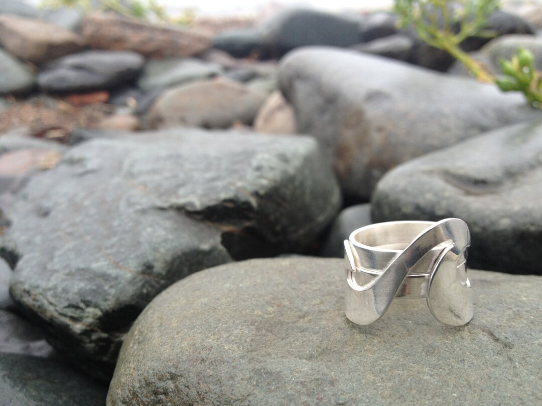 Silver Wave Ring, Triple Wave Ring, Three Bands Made With Sterling ...