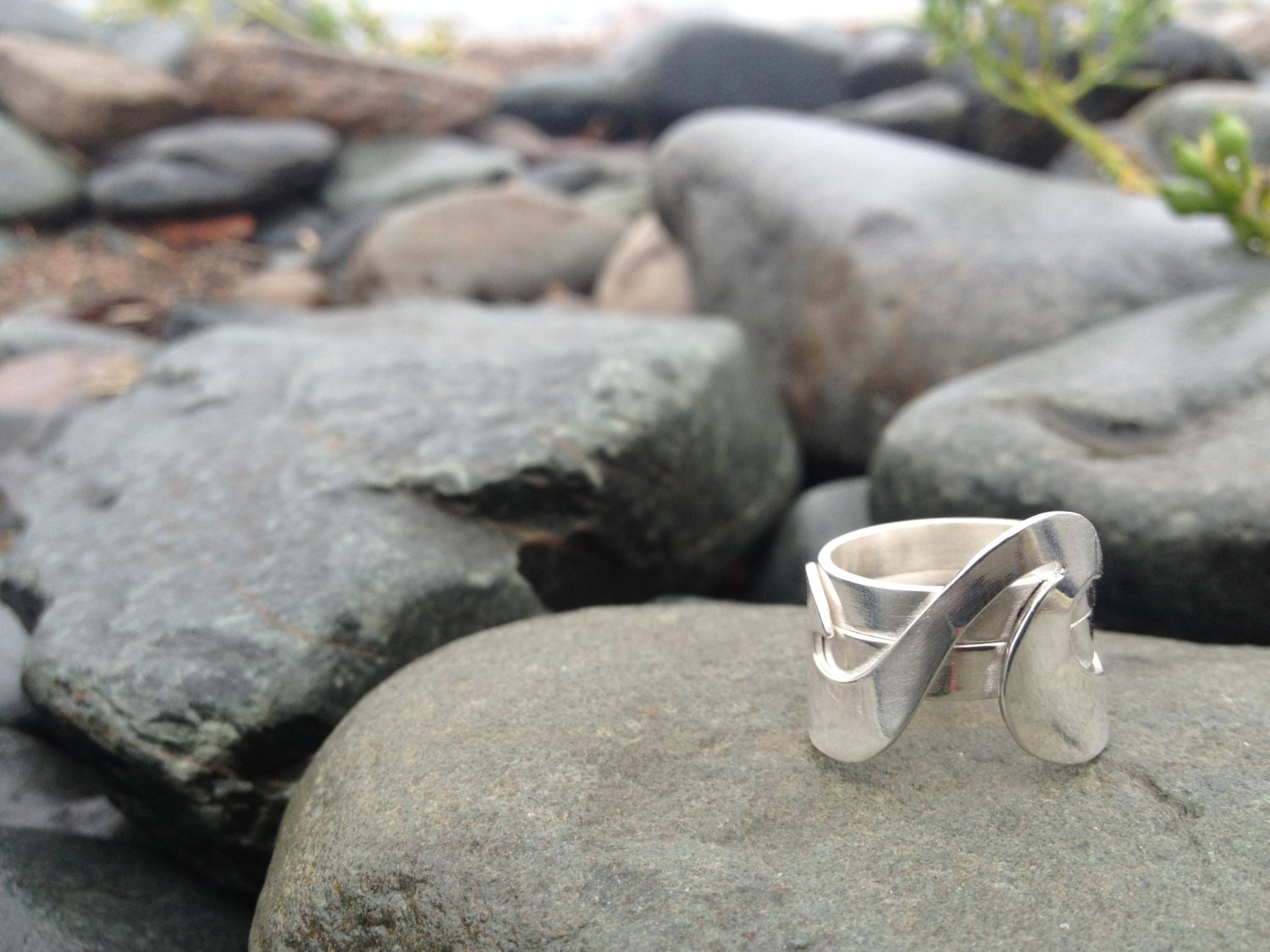 Silver Wave Ring Triple Wave Ring Three Bands Made With - Etsy
