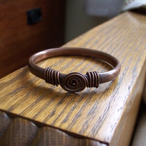 Copper Wire Wrapped Bangle - Etsy