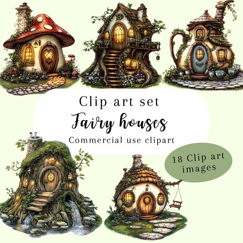 Fairy Deuren Clipart, Huis Clipart, Fairy Paddestoelhuis ...