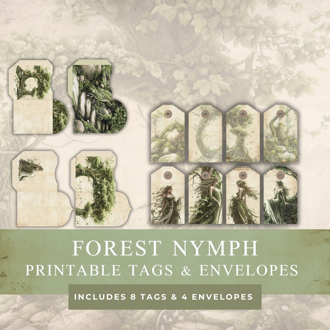 Bosnimf Junk Journal Tags En Enveloppen, Efemere Betoverde Bossen ...