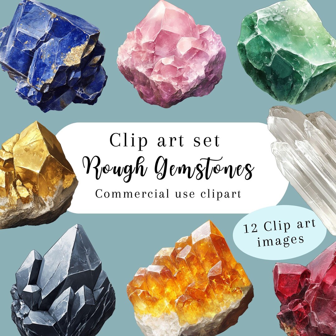 Rocks and Minerals Clipart, Gemstone Clipart, Mineral Clipart,malachite ...