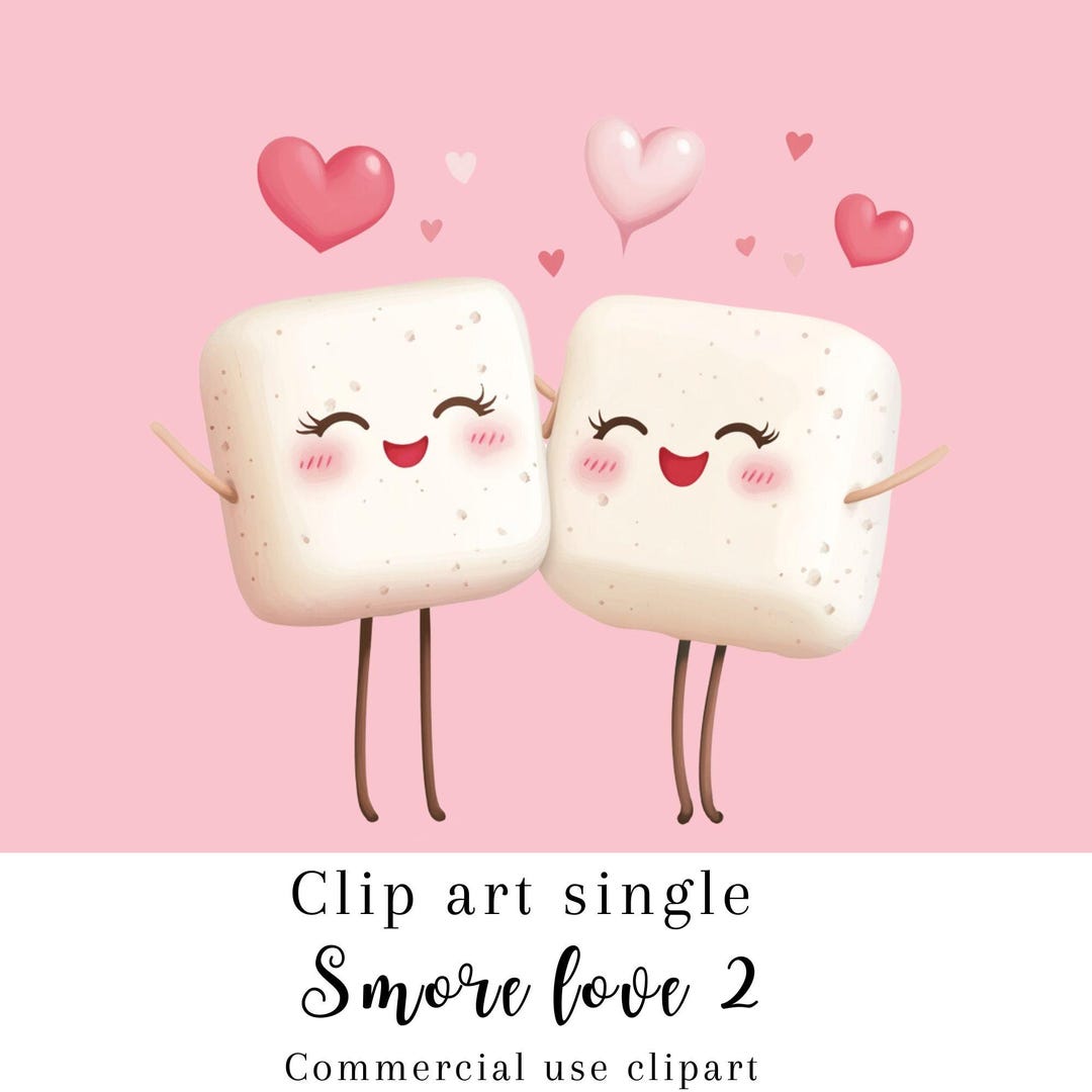 Smore Love Clipart, Marshmallow Clipart, Valentine Candy, Sweets ...