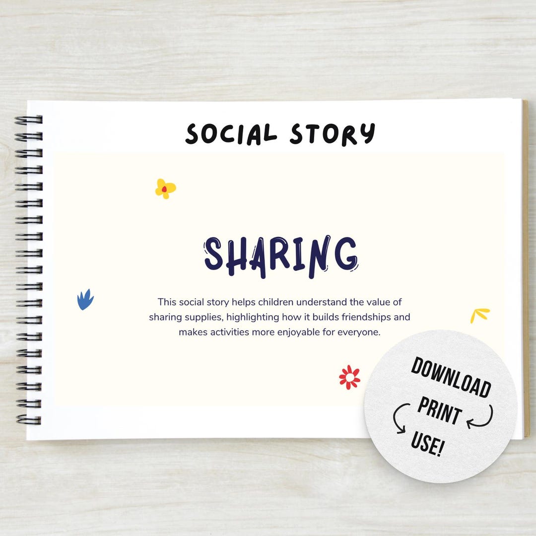 Social Story About Sharing - Speech Therapy - Autism Nonverbal ...