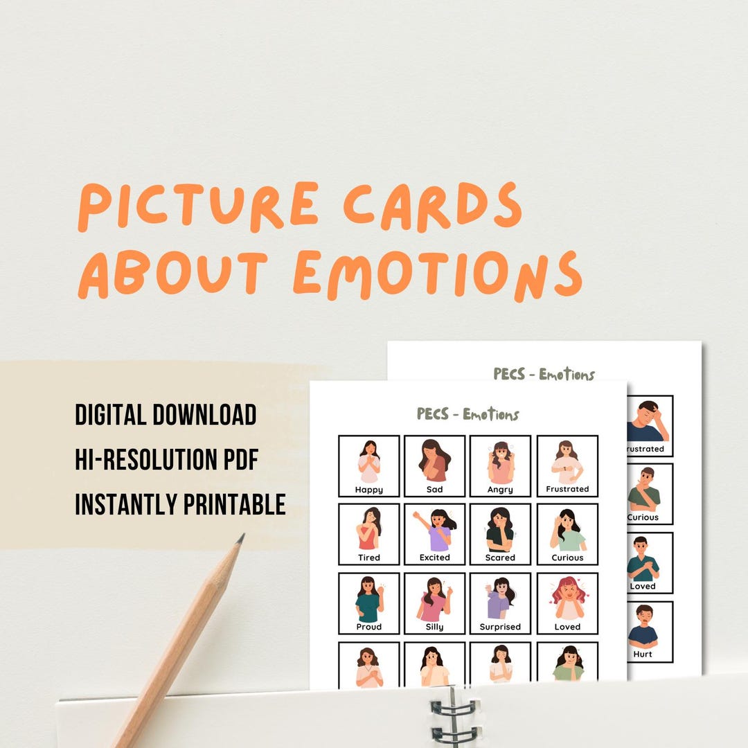 Picture Cards About Emotions for Communication - Speech Therapy ...