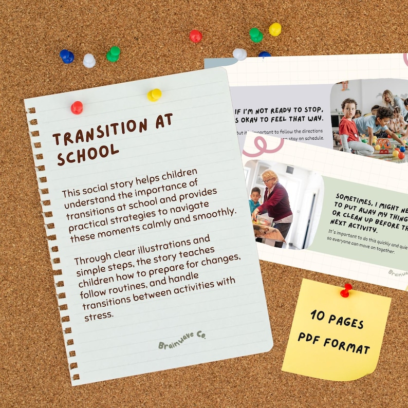 School Transitions Social Story: Visual Aids for Autism (digital ...