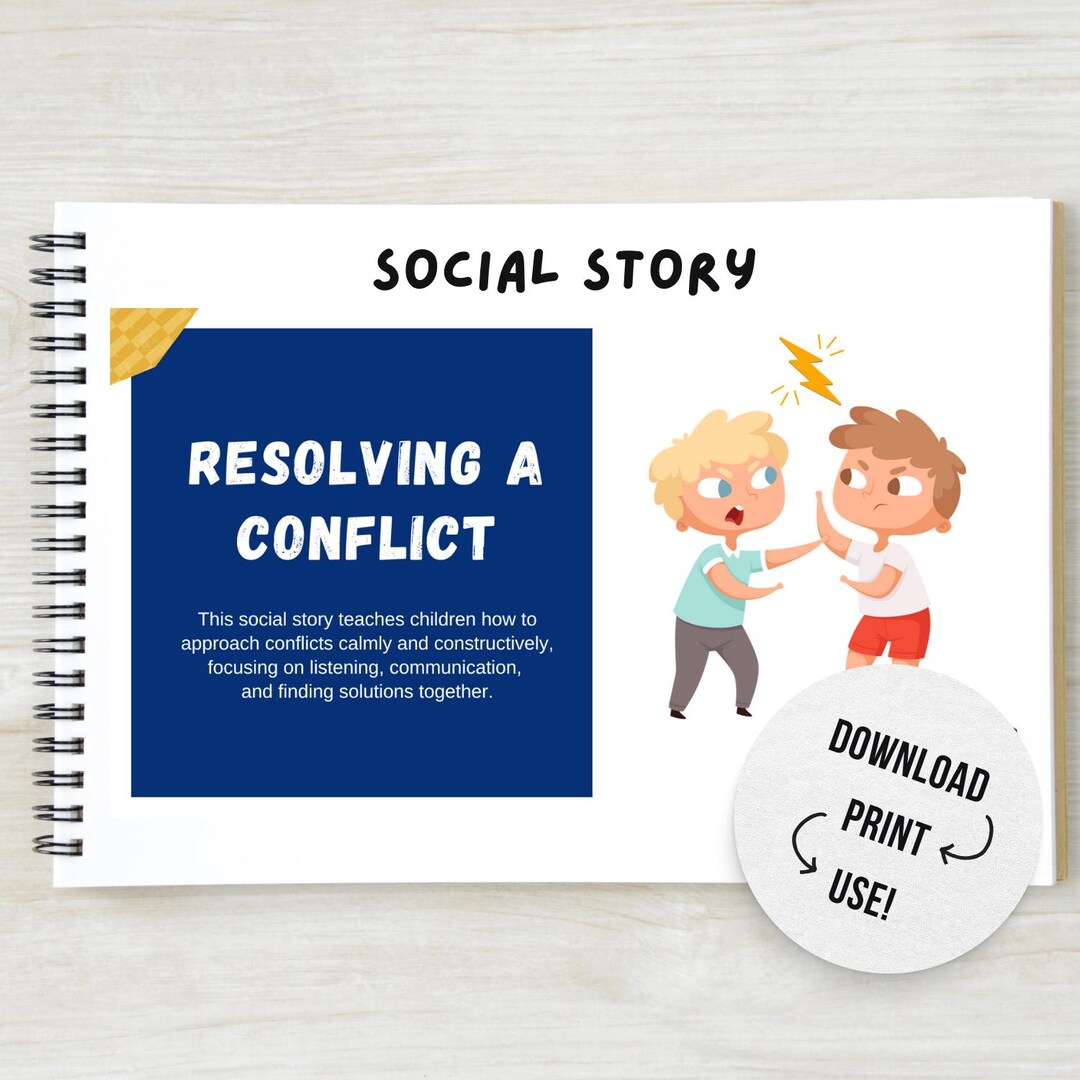 Social Story About Resolving a Conflict - Speech Therapy - Autism ...