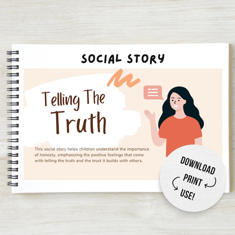 Telling the Truth: Social Story for Autism & Speech Therapy (digital ...