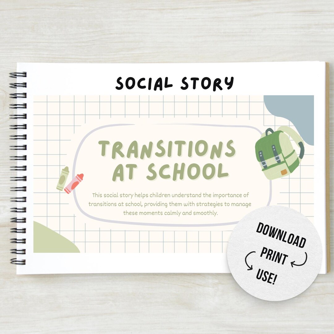 Social Story About Transitions at School - Speech Therapy - Autism ...