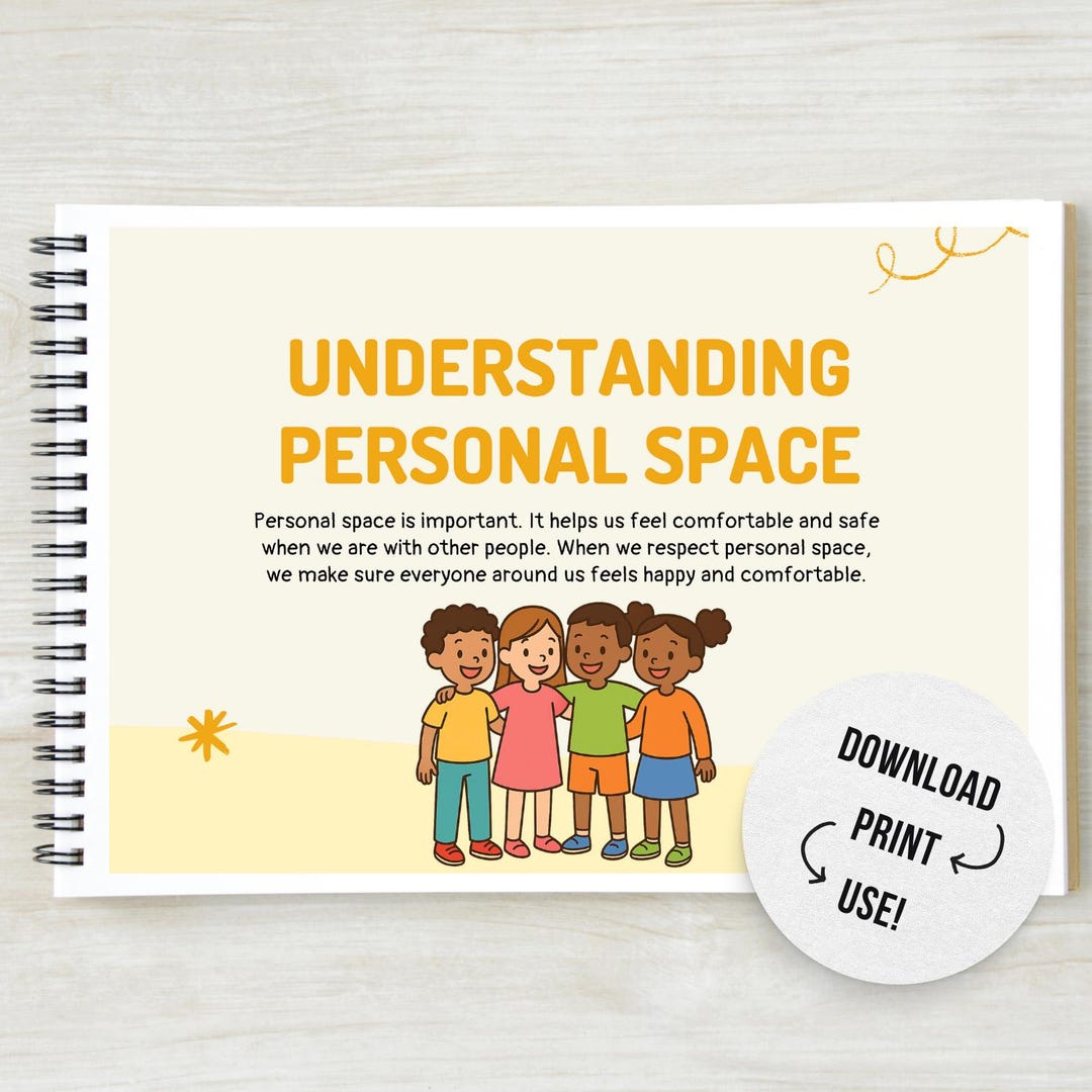 Personal Space: Social Story for Autism, Speech Therapy Visual Aid ...