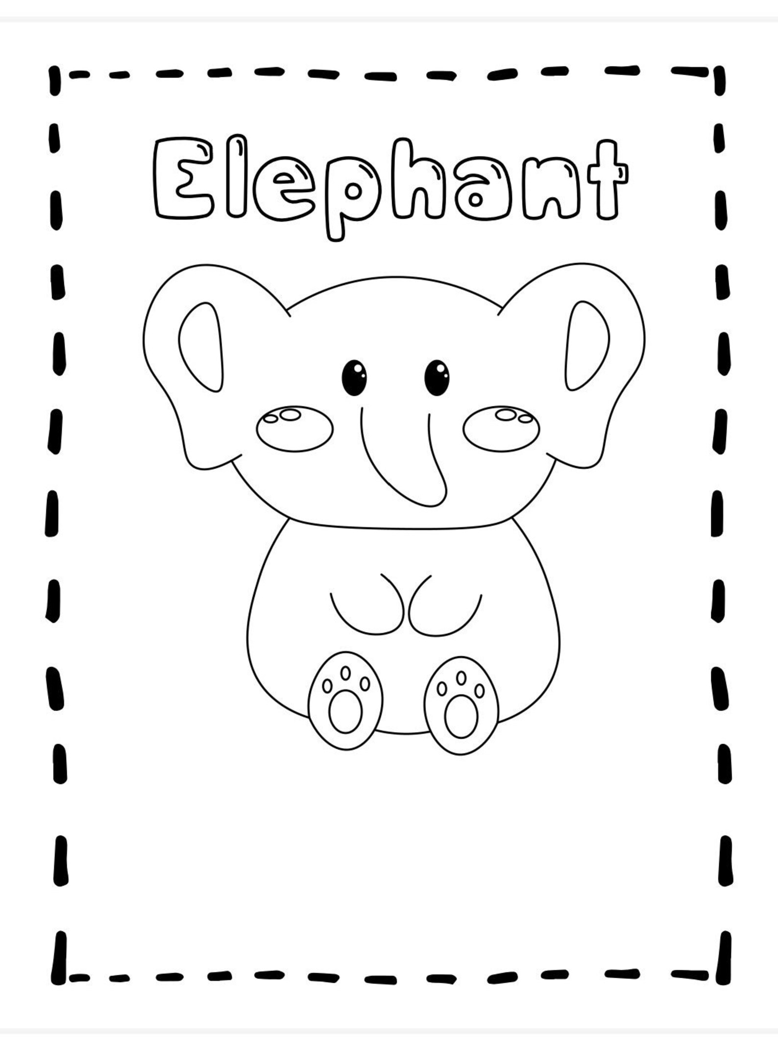 10 Pages Kawaii Animals Coloring Pages for Kids Children Boys and Girls ...