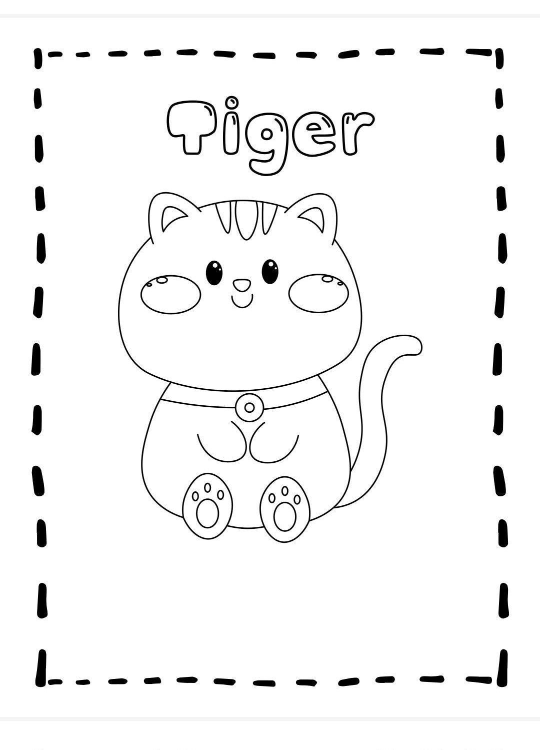 10 Pages Kawaii Animals Coloring Pages for Kids Children Boys and Girls ...