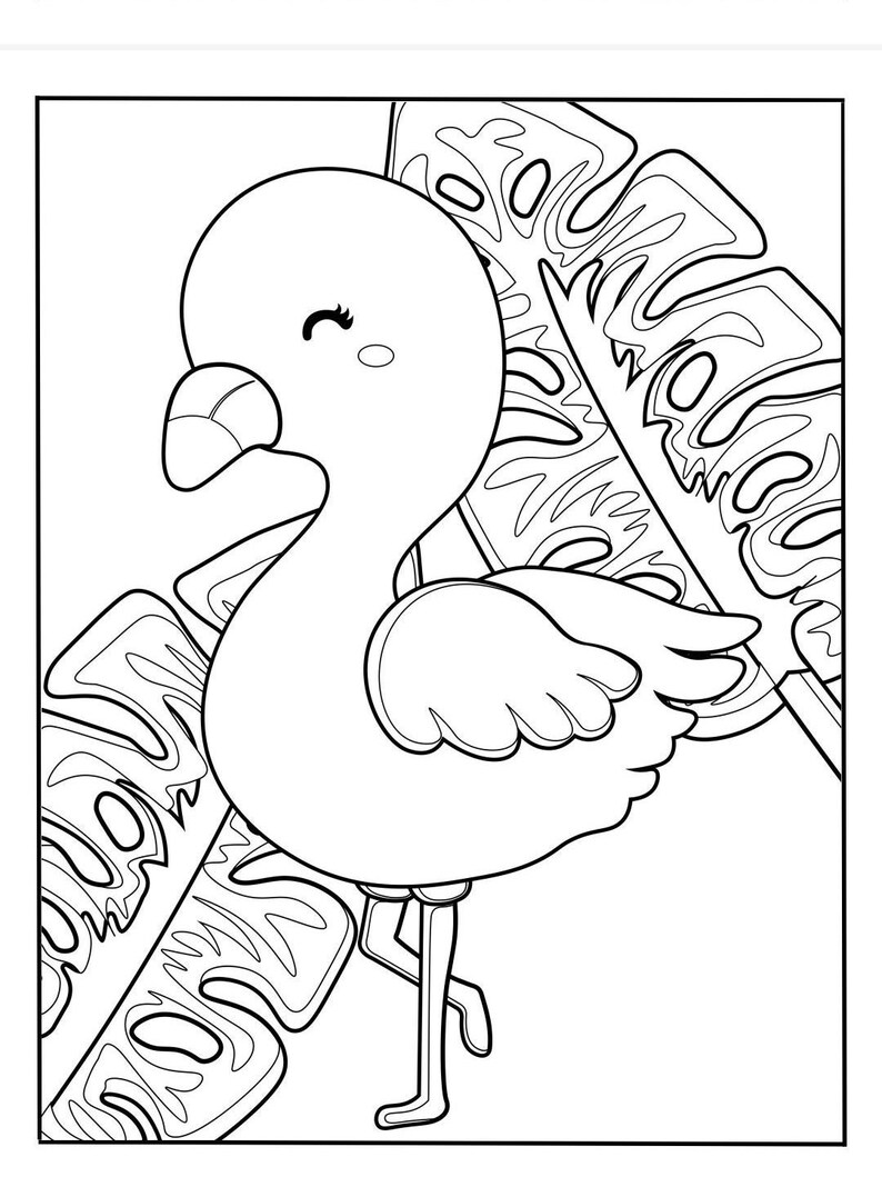 12 Pages Summer Flamingos Coloring Pages for Kids Children Boys and ...
