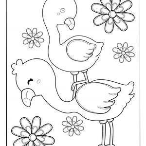 12 Pages Summer Flamingos Coloring Pages for Kids Children Boys and ...