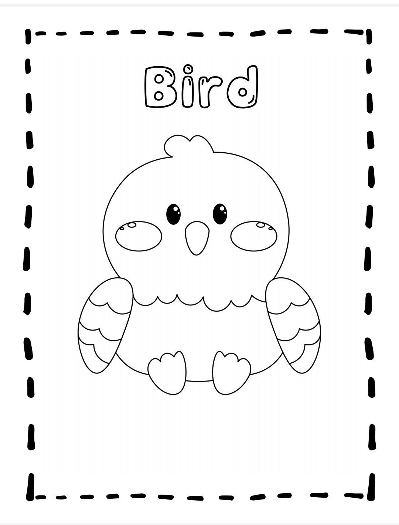 10 Pages Kawaii Animals Coloring Pages for Kids Children Boys and Girls ...