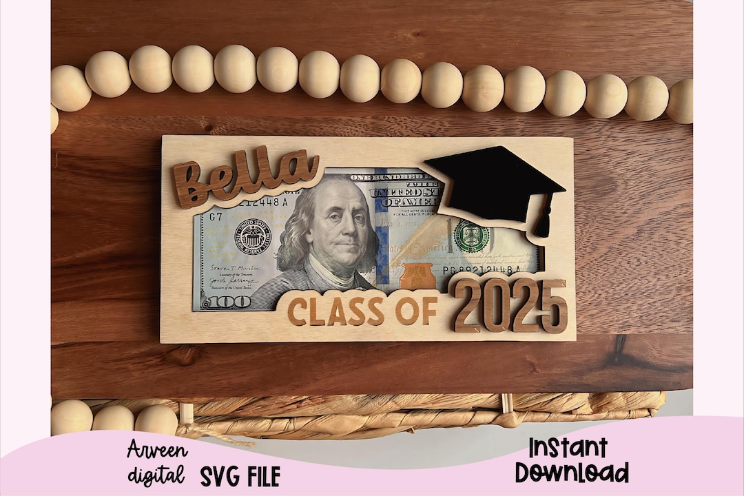 Graduation Money Holder SVG, Graduation 2025 Money Holder SVG, Class of ...