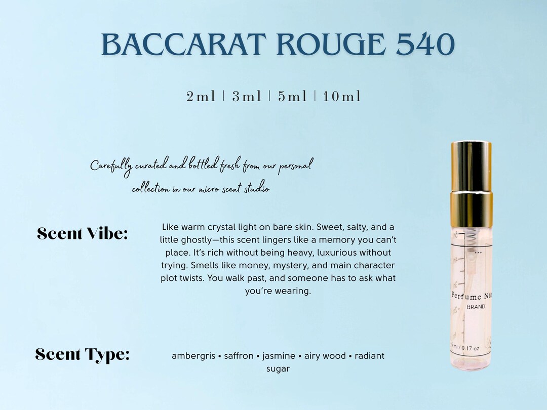 Baccarat Rouge 540 Perfume Sample | Ethereal, Woody Amber Perfume ...