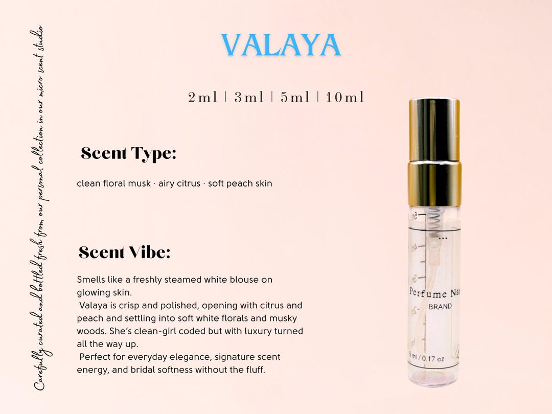 Valaya Perfume Sample | Clean White Floral Musk | Soft Feminine ...