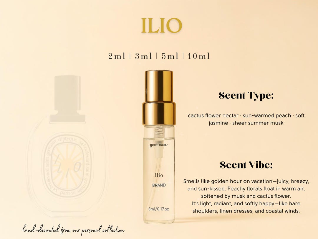 Ilio Decant | Juicy Prickly Pear & Fig Fragrance Sample | Soft Summer ...