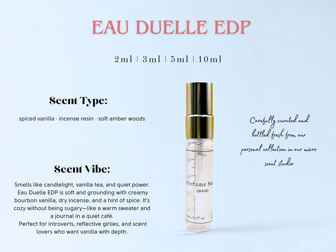 Eau Duelle EDP Perfume Sample | Spiced Vanilla Incense Scent | Warm ...