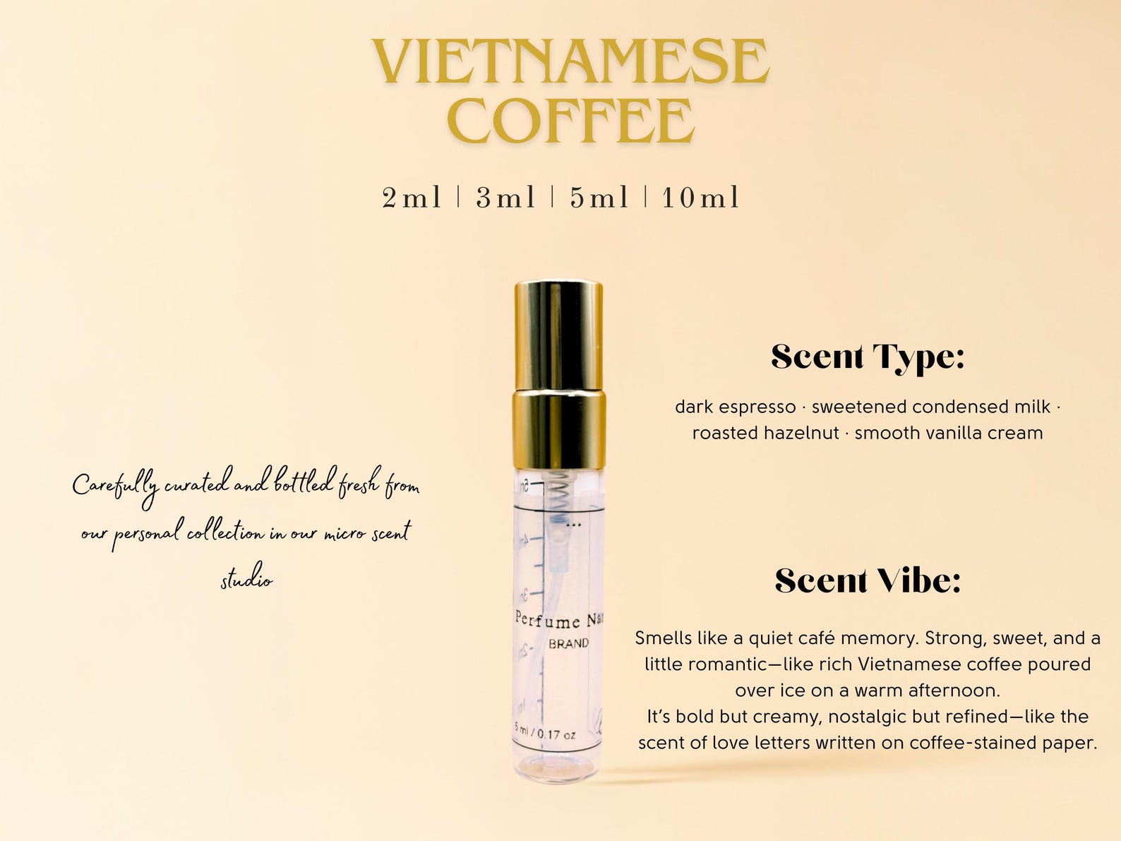 Vietnamese Coffee Perfume Sample | Sweetened Espresso Gourmand Scent ...