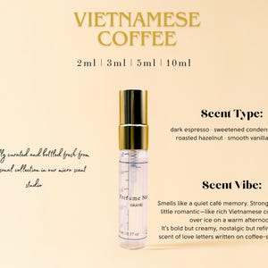 Vietnamese Coffee Perfume Sample | Sweetened Espresso Gourmand Scent ...