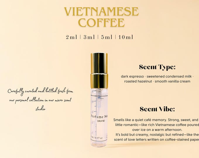 Vietnamese Coffee Perfume Sample | Sweetened Espresso Gourmand Scent ...