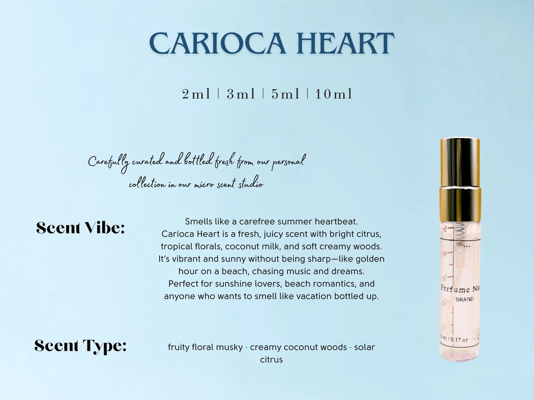 Carioca Heart Perfume Perfume Sample | Lush Tropical Citrus & Creamy ...
