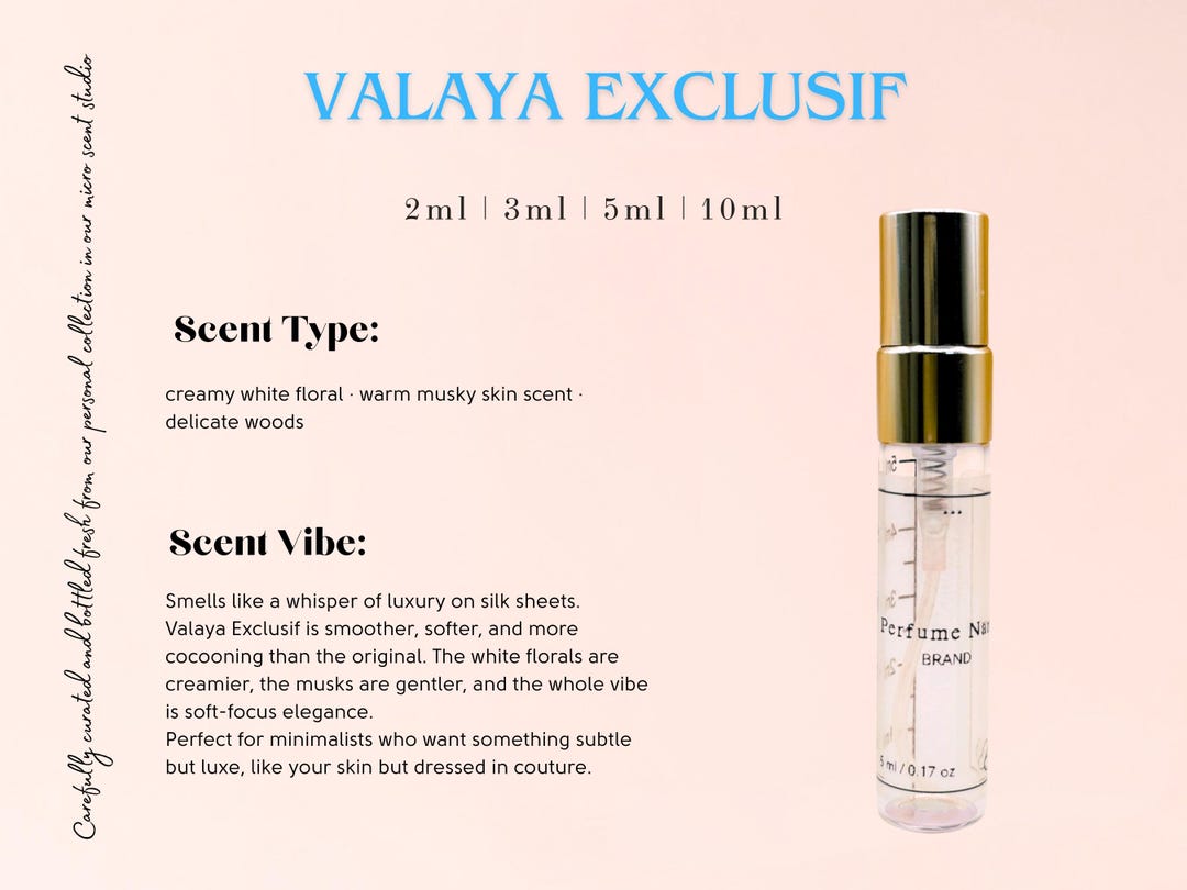 Valaya Exclusif Perfume Sample | Clean White Floral Musk | Elegant ...