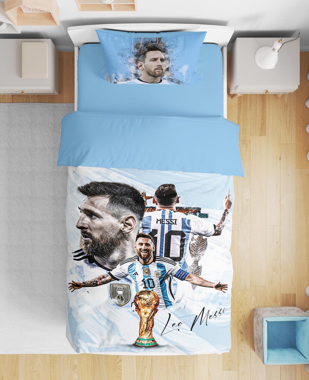 Messi Duvet Cover Set for Single Bed - Etsy