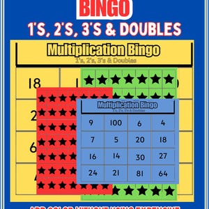 Multiplication Facts Bingo: 1's, 2's, 3's & Doubles (printable) - Etsy