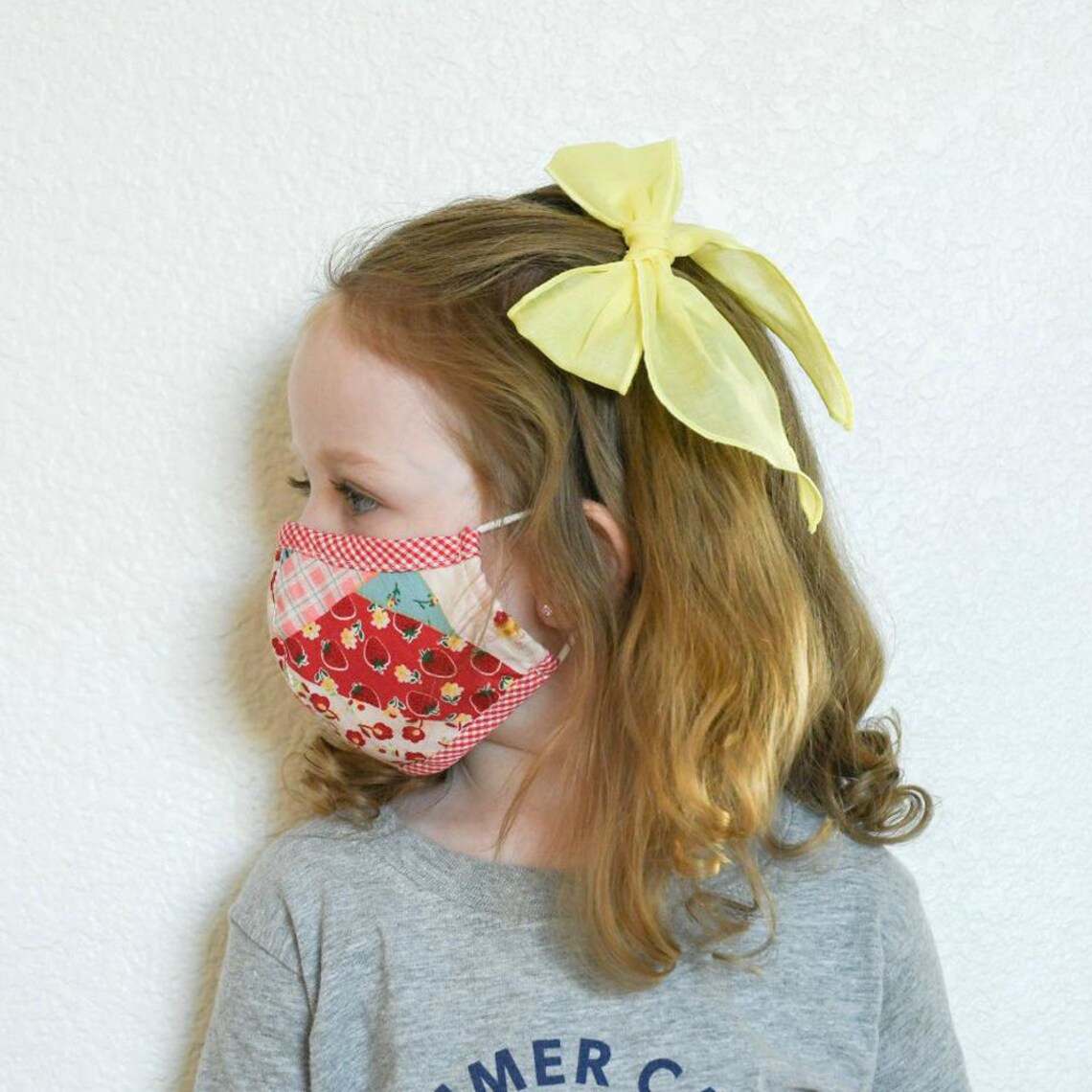 Girls Mask 3-5 Yr Old Face Mask Breathable Children 100% Cotton Two ...