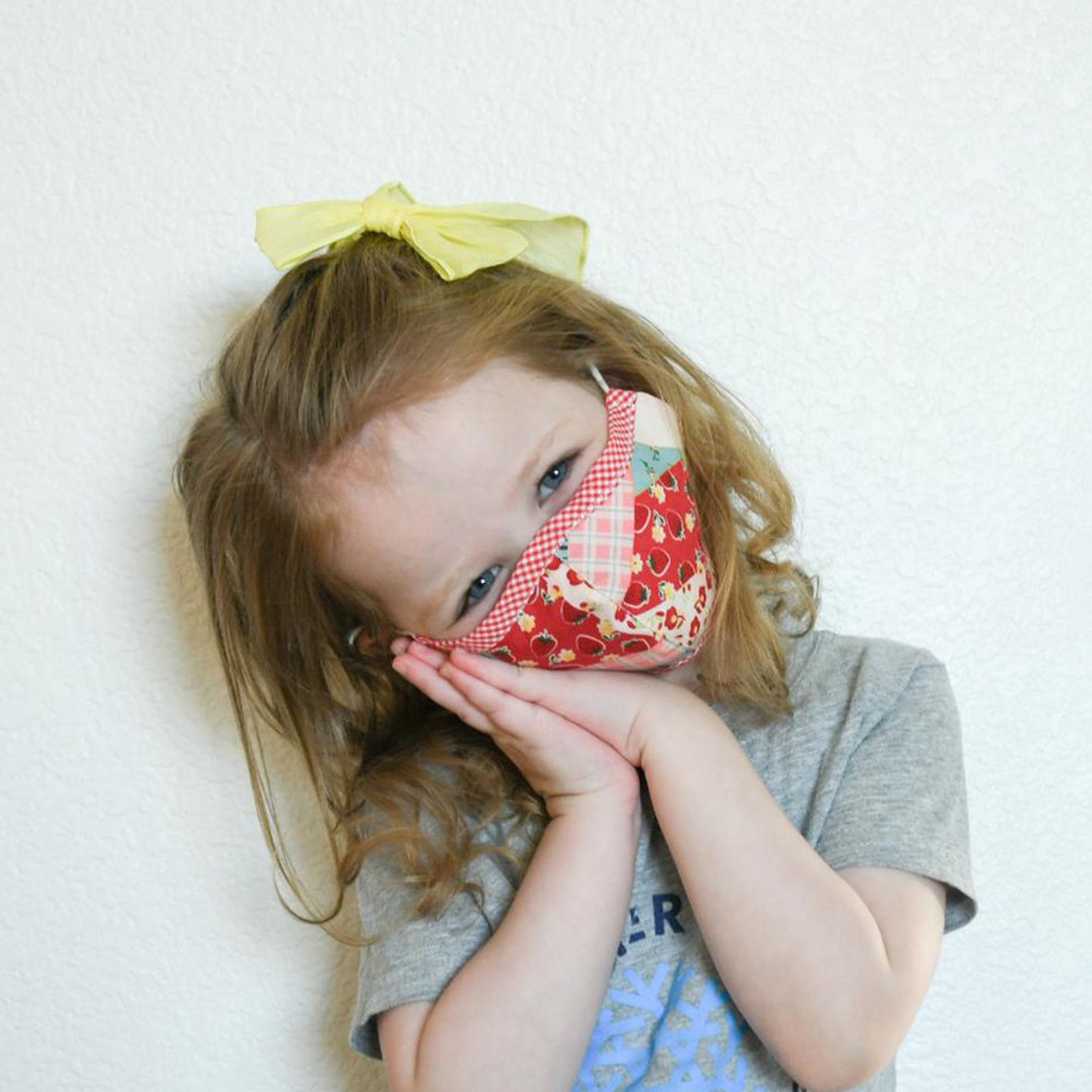 Girls Mask 3-5 Yr Old Face Mask Breathable Children 100% Cotton Two ...