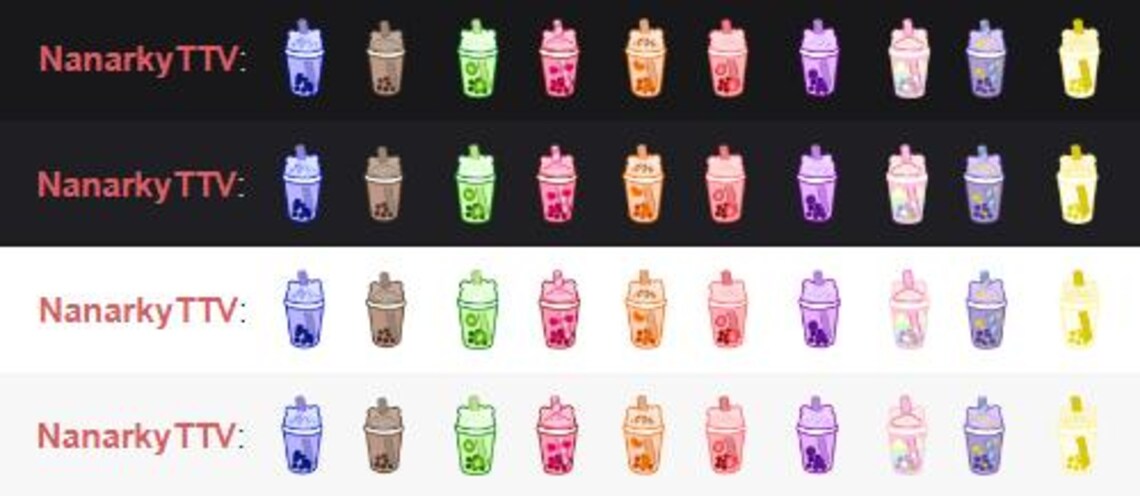 Adorable Boba Tea Emotes and Badges for Twitch, Discord, and More ...