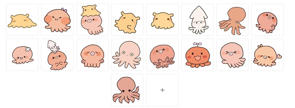 Adorable Octopus 17 Emoticon Set for Twitch, Discord & Digital Use ...