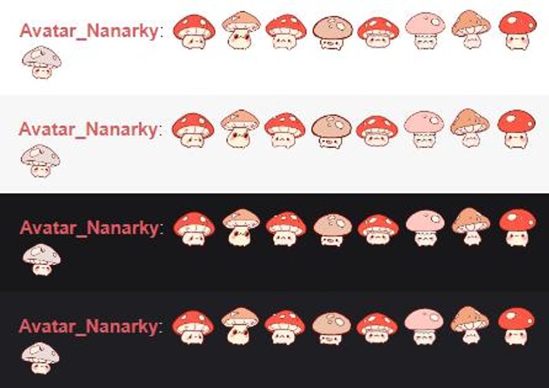 Kawaii Mushroom Twitch Emotes – Discord Emoticons (instant Download) - Etsy