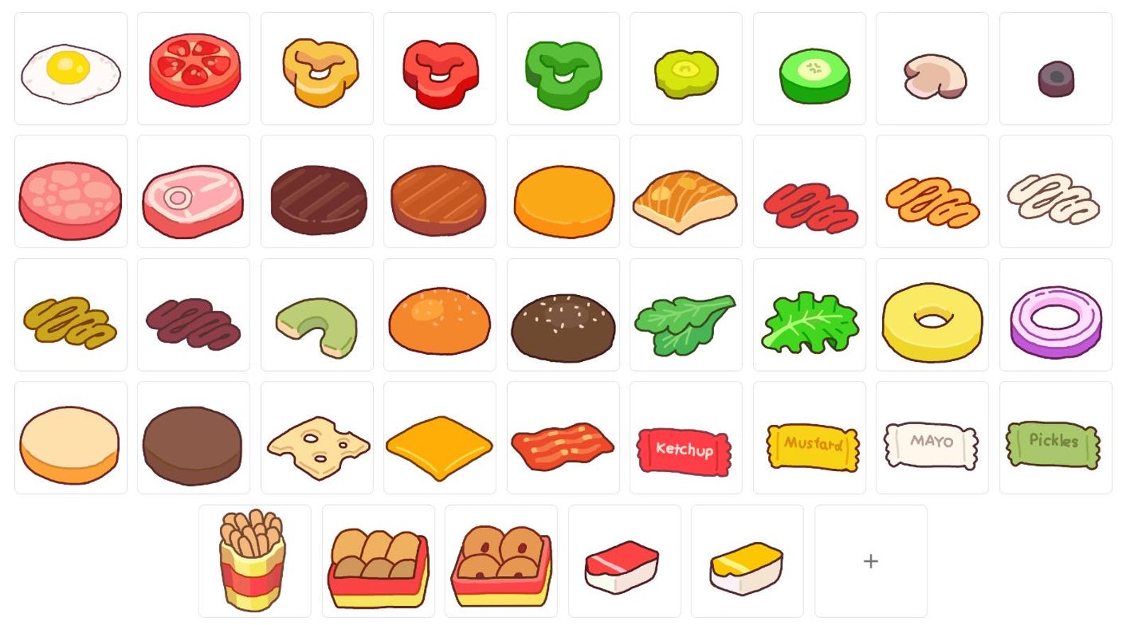 Make Your Own Burger Set - Customizable Fast Food Emotes for Twitch ...