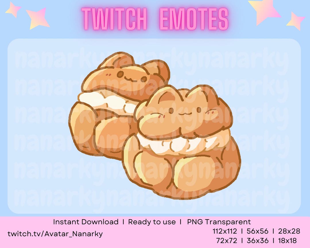 Adorable Cream Puff Cat Characters - Cute Kawaii Pastry Art Instant ...