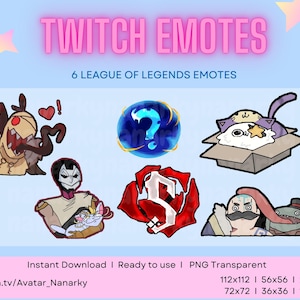 League of Legends Twitch Emotes, Instant Download for Twitch & Discord ...