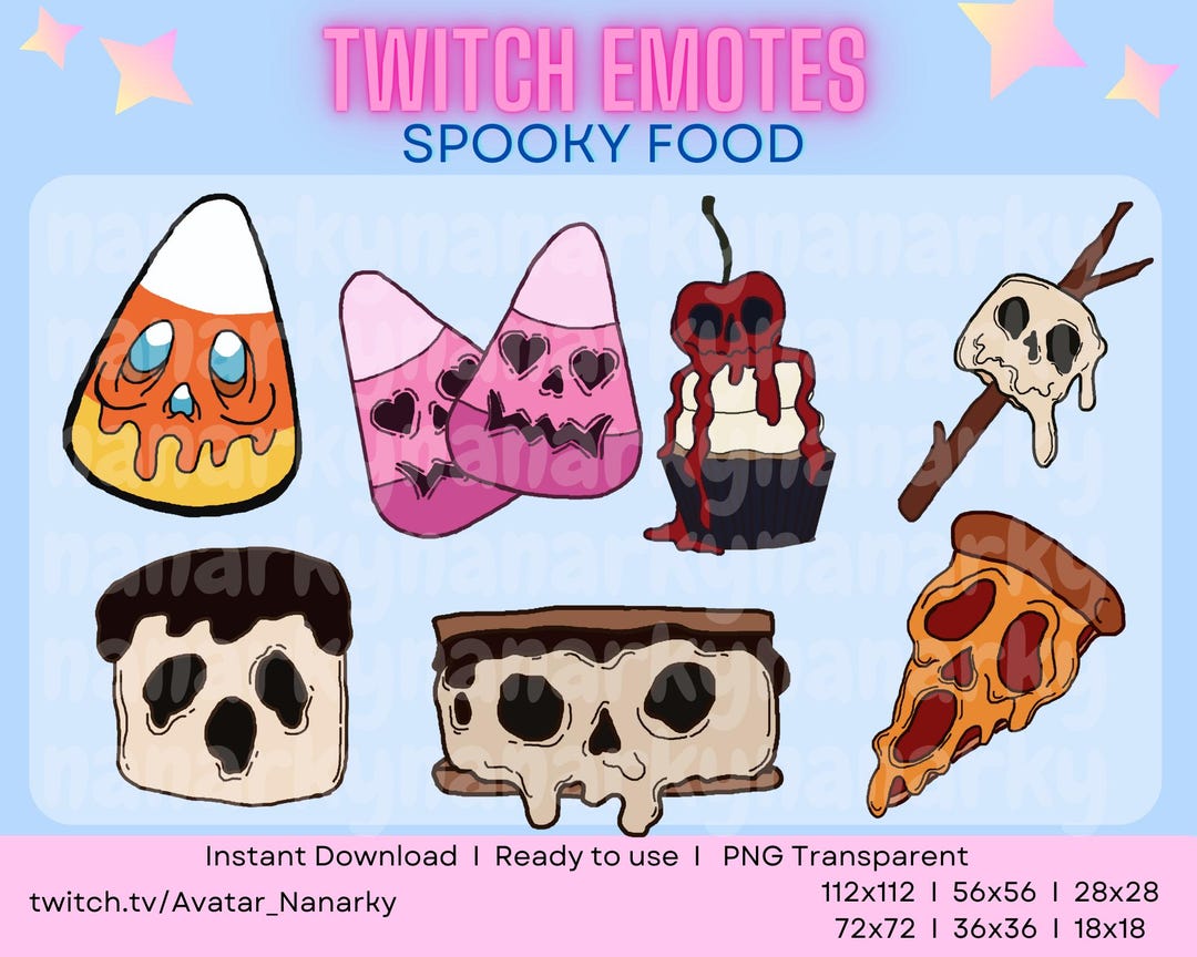 Spooky Halloween Treats 7 Emote Pack | Creepy Food | Horror-themed ...